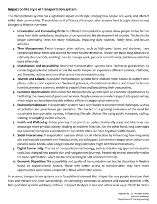 Transportation Engineering - Notes (B-Tech Civil Engineering) | PDF