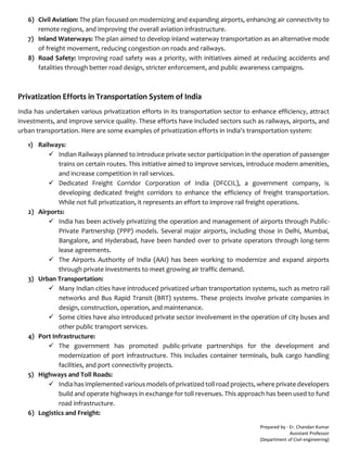 Transportation Engineering - Notes (B-Tech Civil Engineering) | PDF