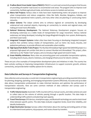 Transportation Engineering - Notes (B-Tech Civil Engineering) | PDF