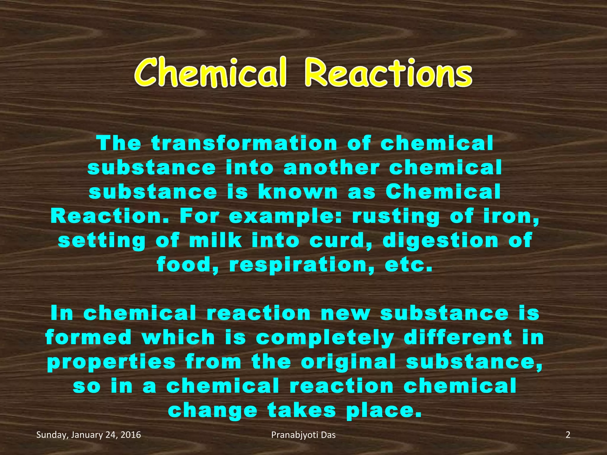 Types of Chemical Reactions | PPT