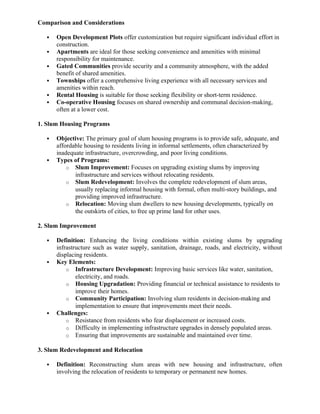 Housing programmes-Use of GIS and MIS in slum housing projects | DOCX