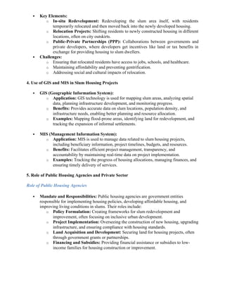 Housing programmes-Use of GIS and MIS in slum housing projects | DOCX