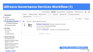 Alfresco Workshop: Introduction to Records Management Using Alfresco Governance Services | PDF