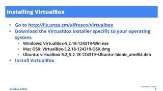 Alfresco Workshop: Installing VirtualBox and Ubuntu 17.04 Guest Operating Systems | PDF