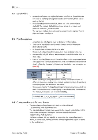 Notes: Verilog Part 2 - Modules and Ports - Structural Modeling (Gate ...