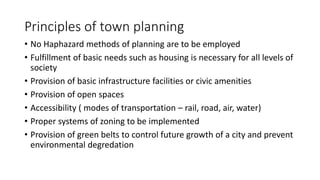 Introduction to town and Urban planning | PPTX