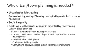 Introduction to town and Urban planning | PPTX