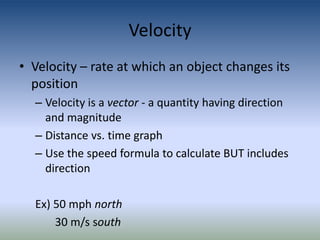 Speed vs. Velocity | PPT
