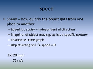 Speed vs. Velocity | PPTX