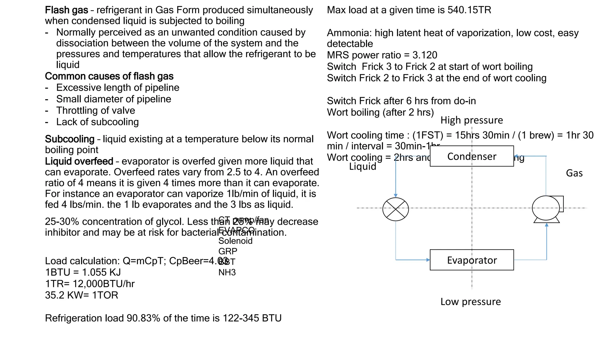 Ammonia Refrigeration System Set up and Parameters | PPTX