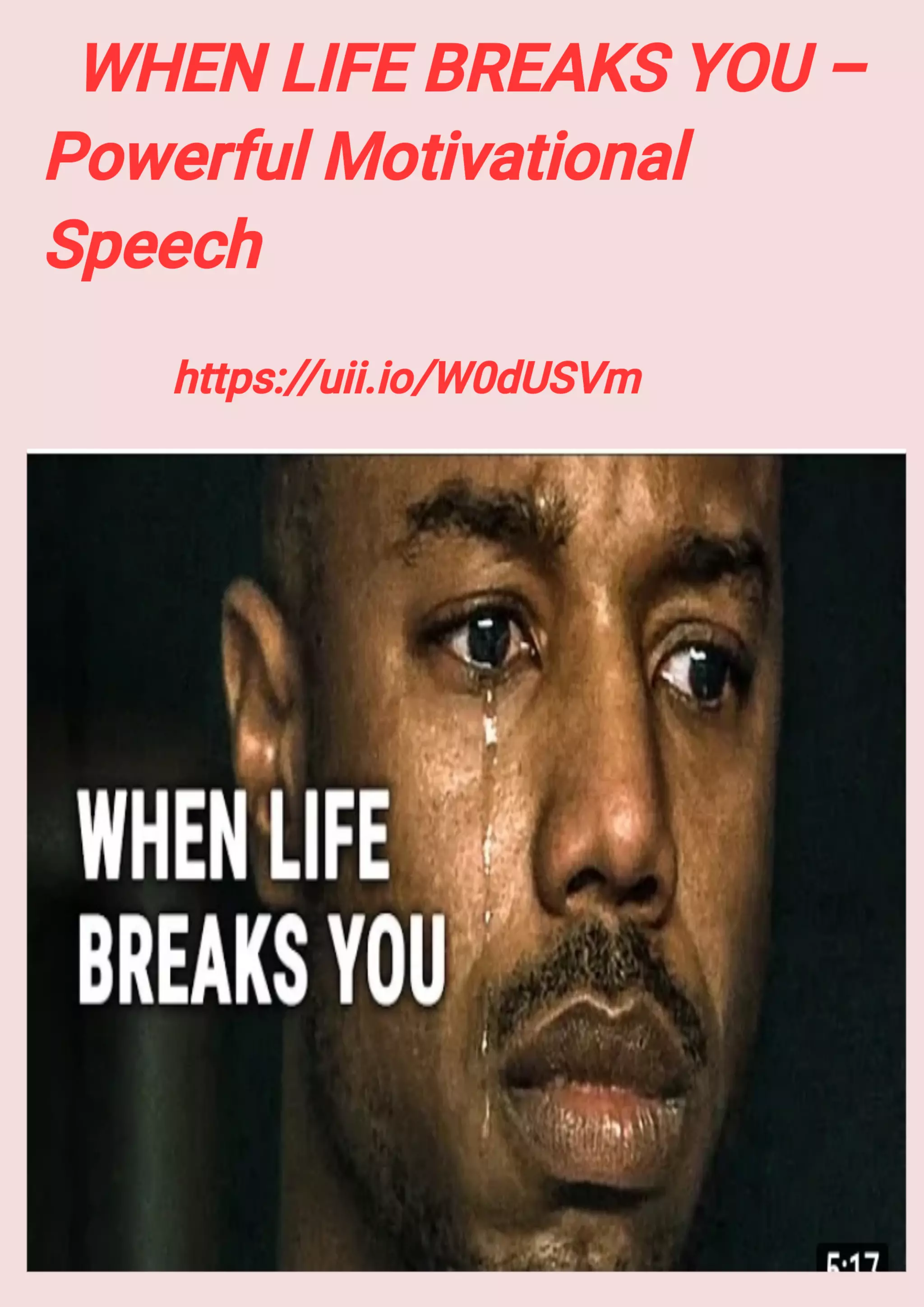 WHEN LIFE BREAKS YOU - Powerful Motivational Speech | PDF