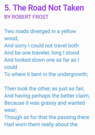 The Road Not Taken | PDF | Poetry | Books and Literature