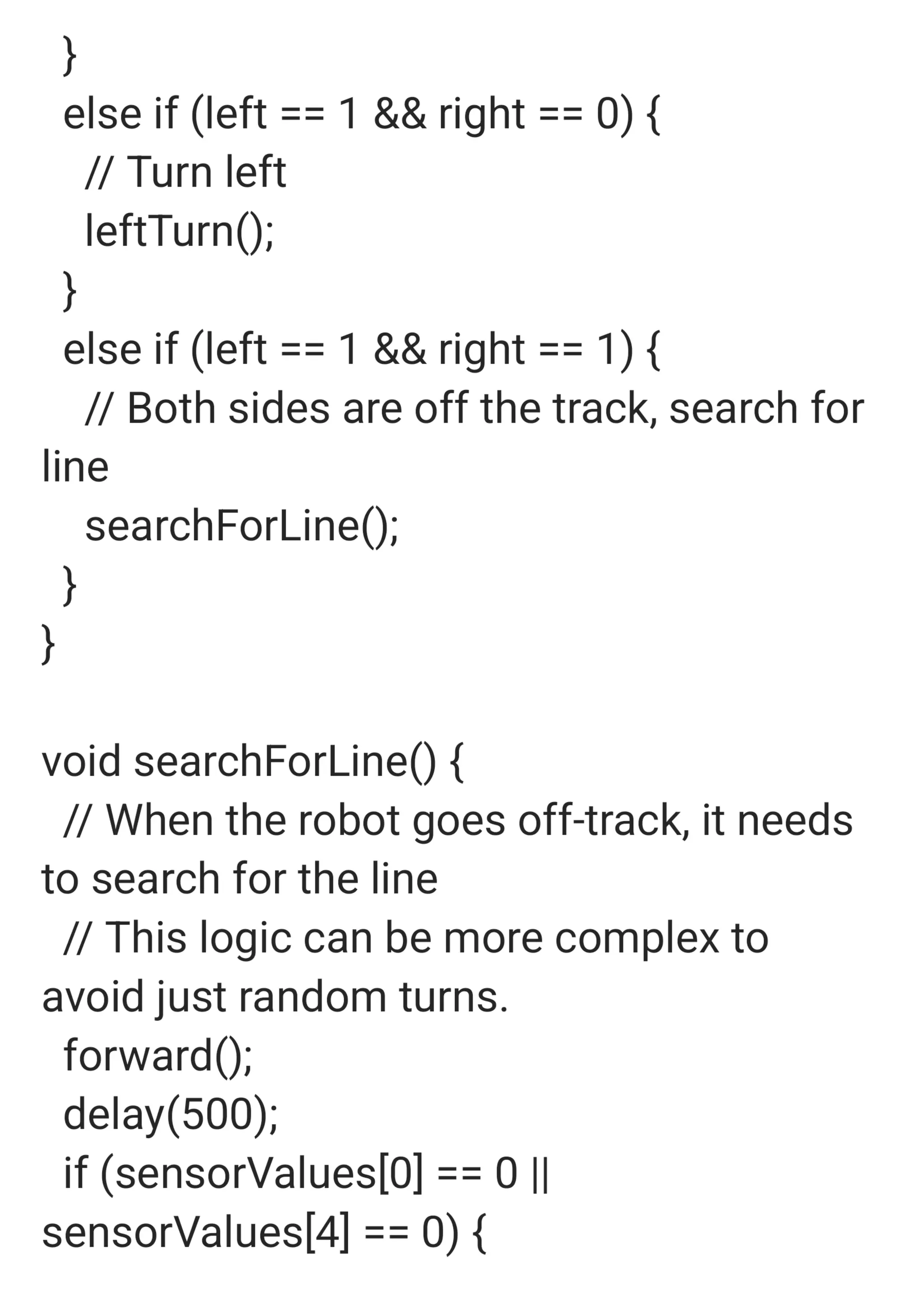 Line following robot program Arduino Uno | PDF