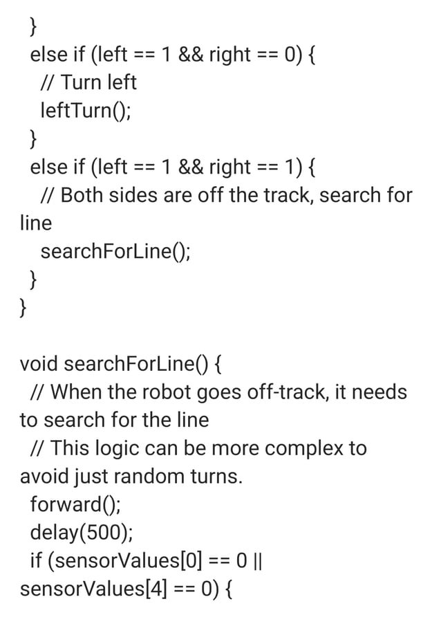 Line following robot program Arduino Uno | PDF