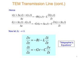 Notes 2 5317-6351 Transmission Lines Part 1 (TL Theory).pptx