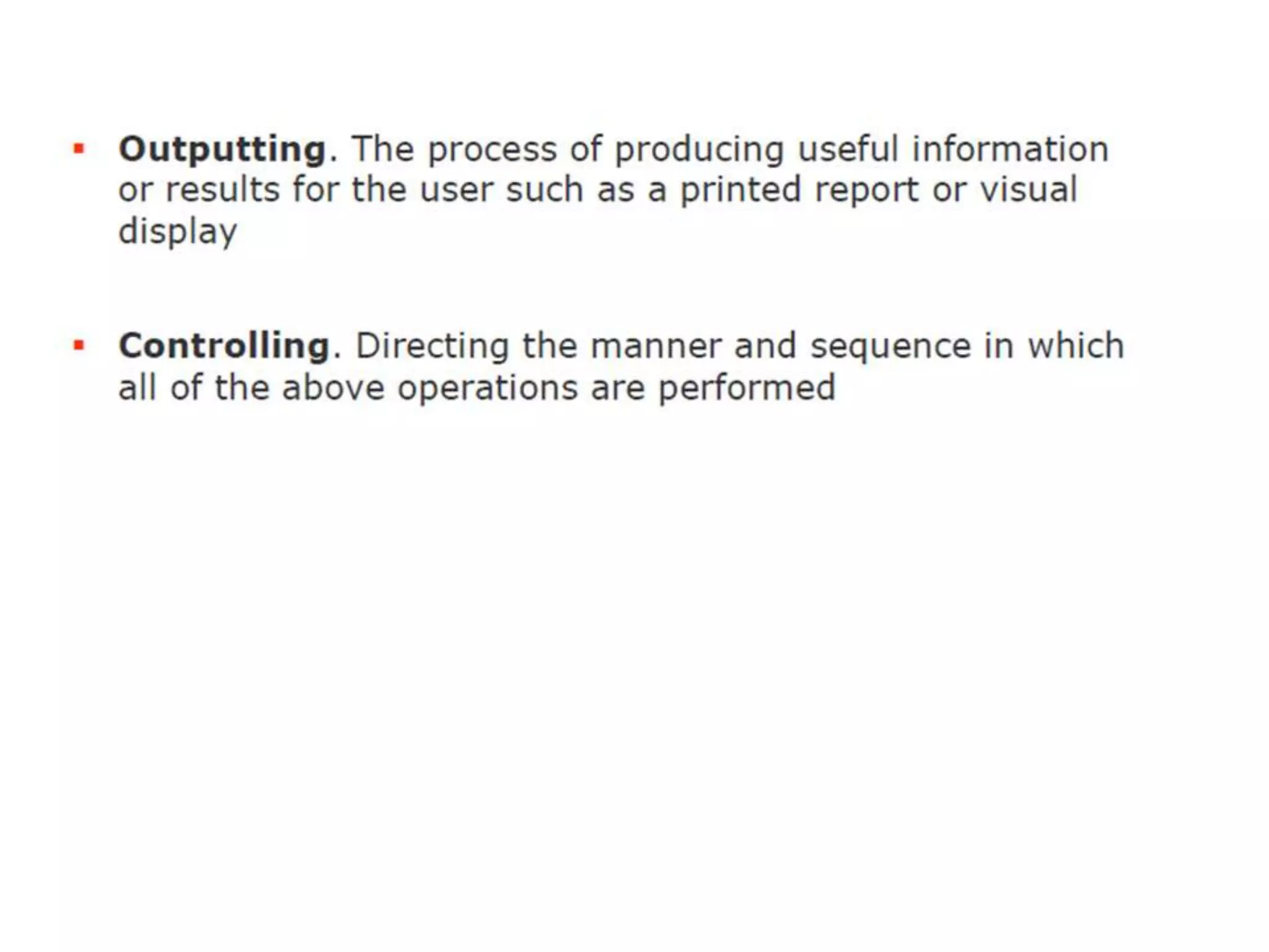 Five basic opration of computer | PPTX