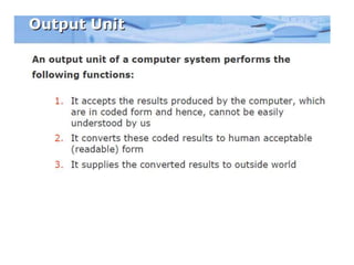 Five basic opration of computer | PPTX