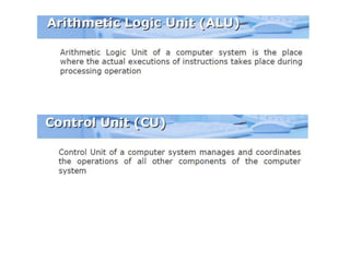 Five basic opration of computer | PPTX