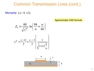 Notes 3 5317-6351 Transmission Lines Part 2 (TL Formulas).pptx