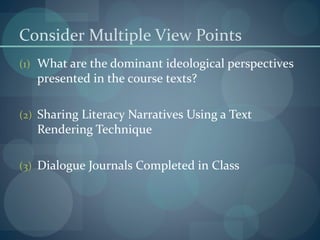 Notes about critical literacy | PPT