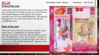 Notes and coins in circulation of sri lanka slide share | PPTX