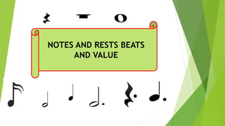 Notes and rest value grade 6 | PPTX