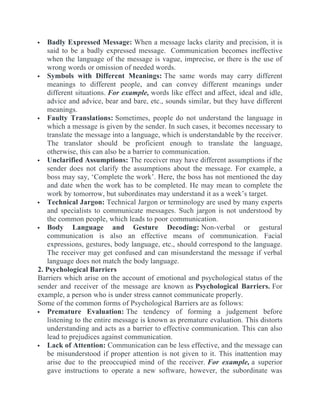 NOTES BA AEC SEM I-unit I & II. Definition of Communication Skills and ...