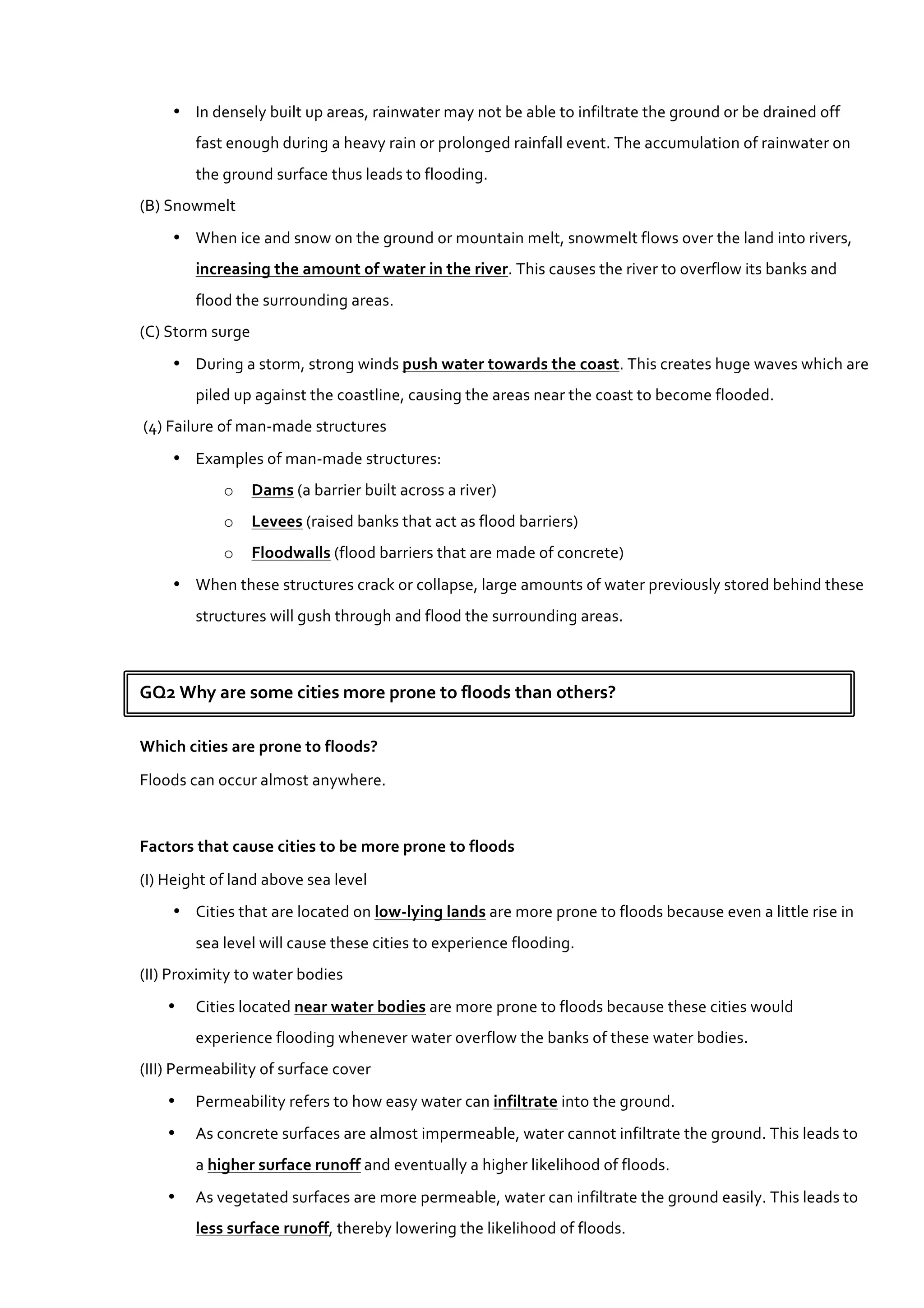 Notes - Chapter 5 Floods (Part 1) | PDF