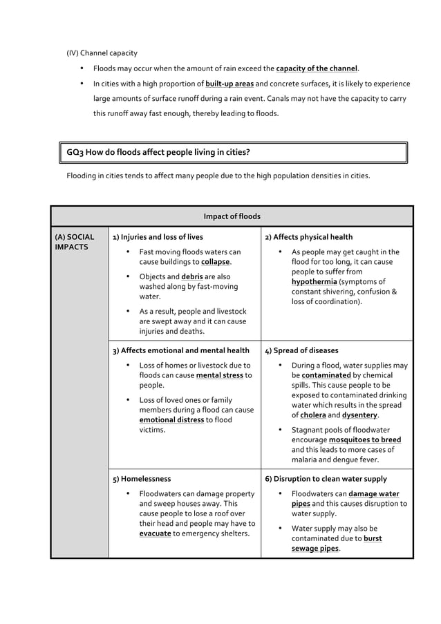Notes - Chapter 5 Floods (Part 1) | PDF | Science
