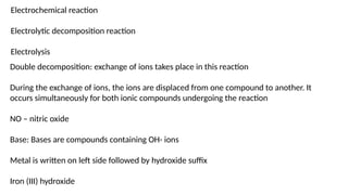 notesclass notes - TYPES OF REACTION WITH EXAMPLES | PPTX