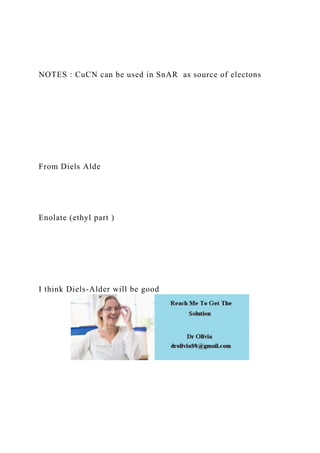 NOTES CuCN can be used in SnAR as source of electons.docx | Chemistry ...