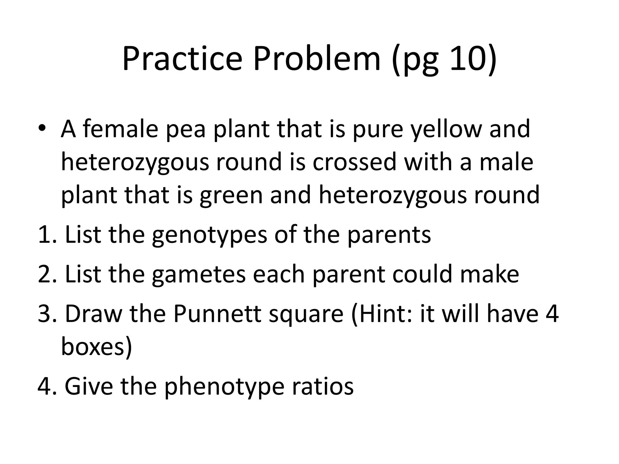 Notes dihybrid crosses | PPT