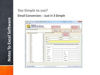Notes to Excel Converter