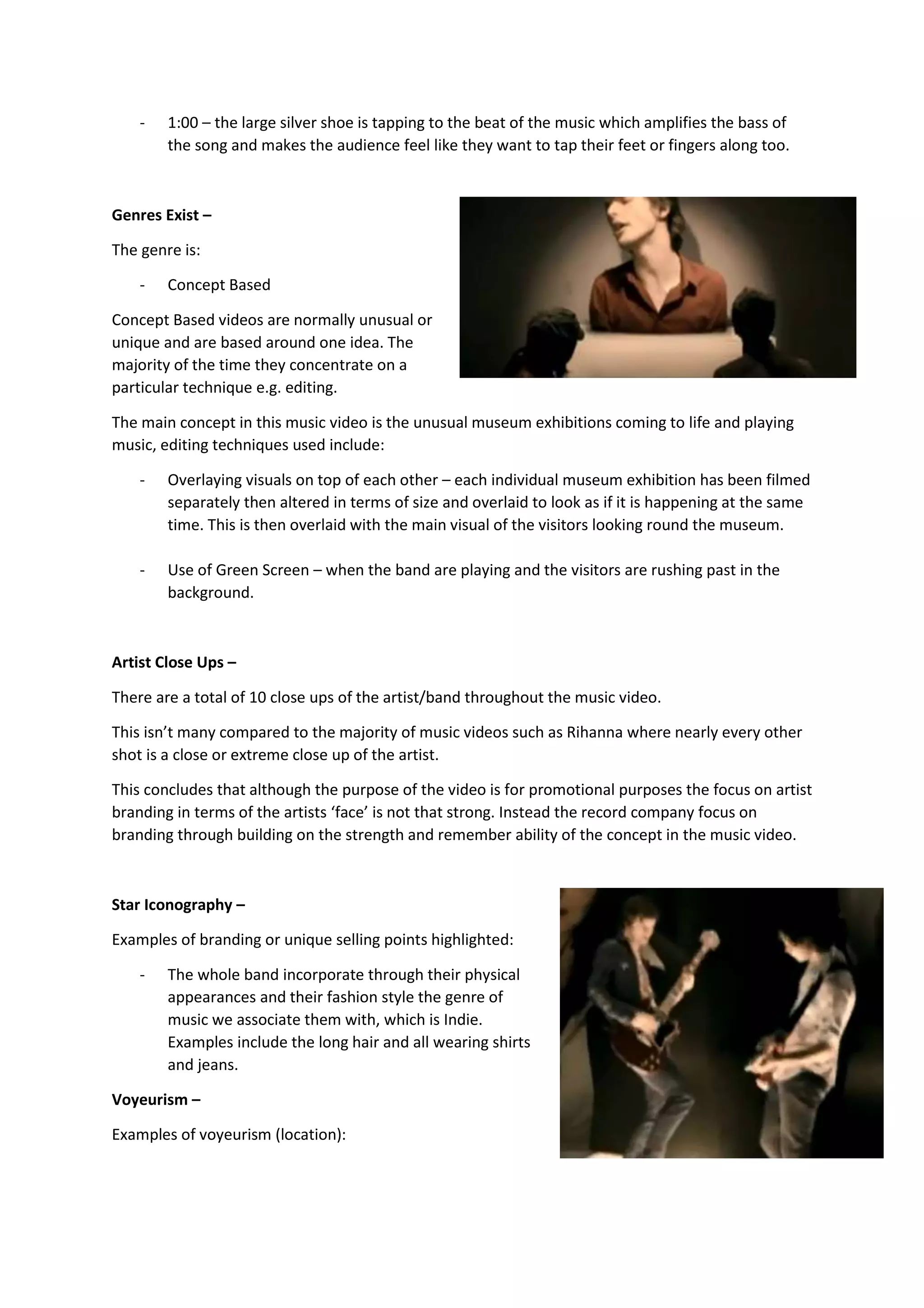 Notes for analysis of concept based music video 2 | PDF