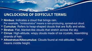 Types of Clouds and its Other Special Types | PPTX