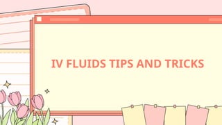 introduction for iv infusion therapy - simplified | PPTX