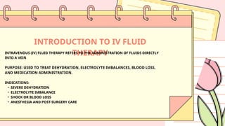 introduction for iv infusion therapy - simplified | PPTX