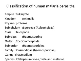 Malaria: Introduction, cause, mode of transmission and prevention | PPTX