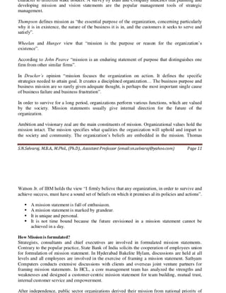 Notes for mba (strategic management) unit i | PDF