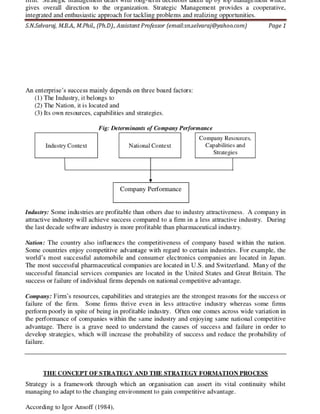 Notes for mba (strategic management) unit i | PDF | Business | Business ...
