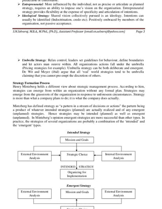 Notes for mba (strategic management) unit i | PDF | Business | Business ...