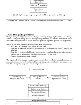 Notes for mba (strategic management) unit i | PDF | Business | Business ...
