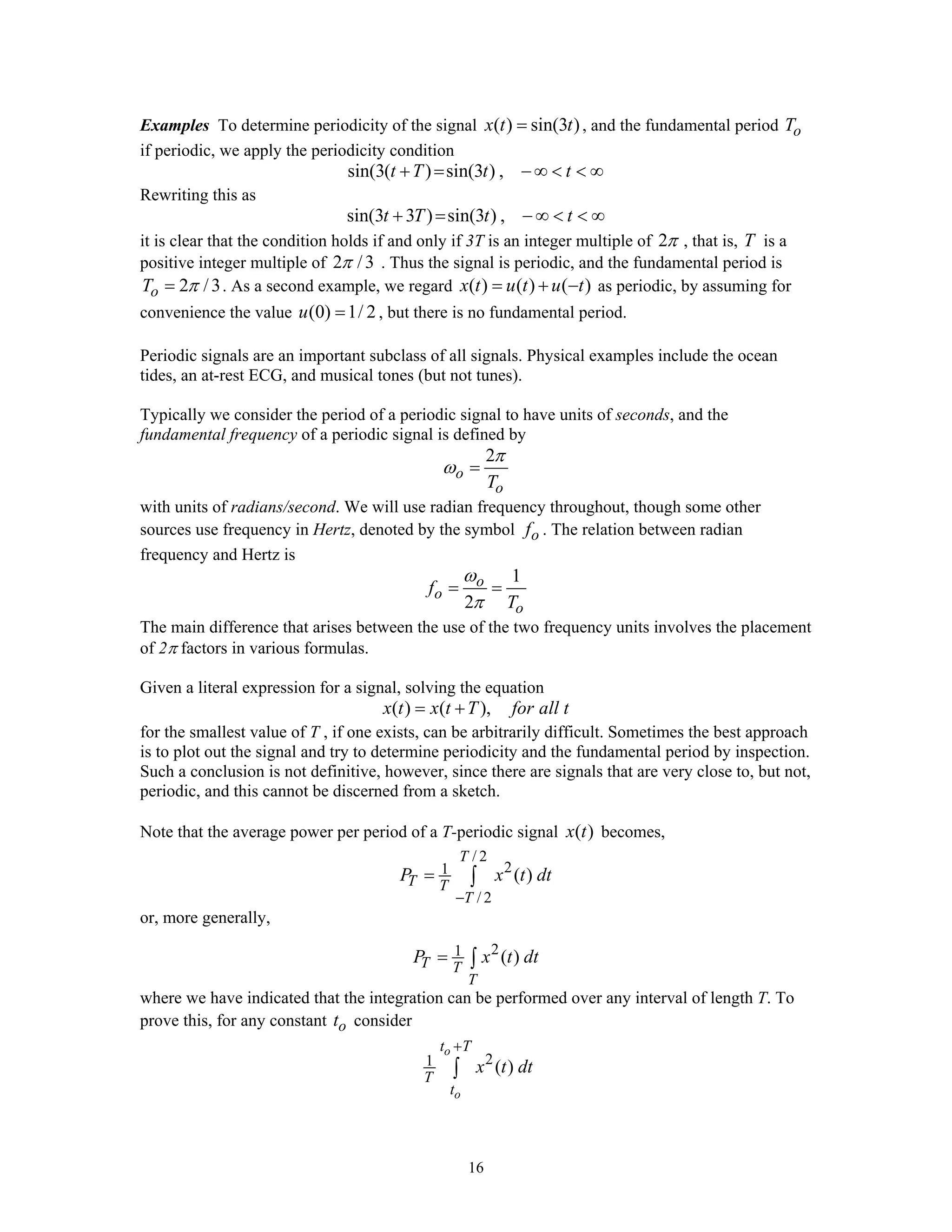 Notes for signals and systems | PDF