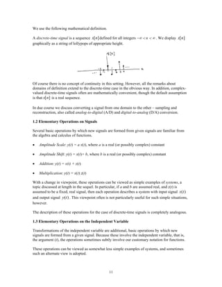 Notes for signals and systems | PDF