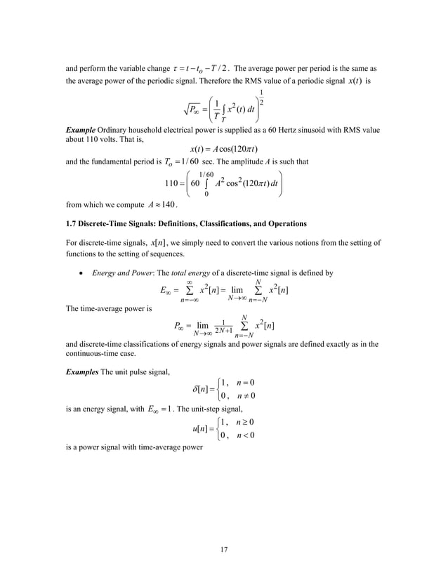 Notes for signals and systems | PDF