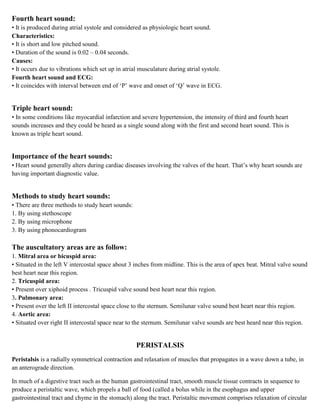 HEART SOUNDS, PERISTALSIS, RIGOR MORTIS, HORNER'S SYNDROME, REFLEX ARCH ...