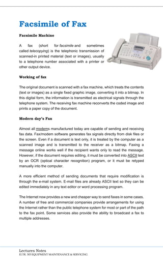 Facsimile and Washing Machine | PDF