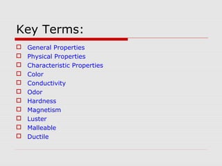Notes gb lab 01 physical properties of matter | PPT