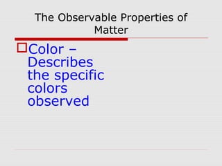 Notes gb lab 01 physical properties of matter | PPT