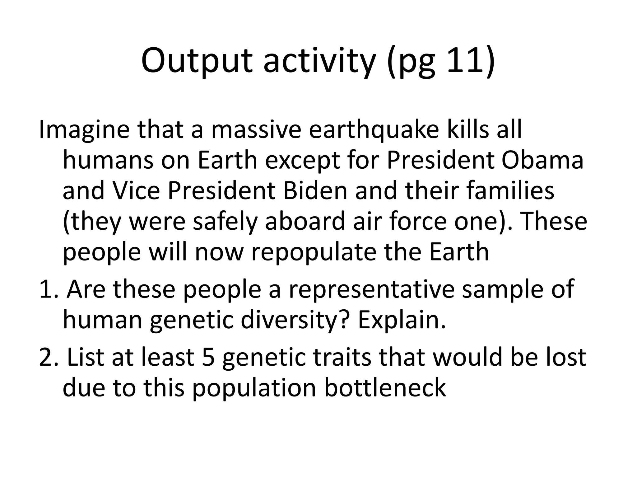 Notes genetic drift | PPTX